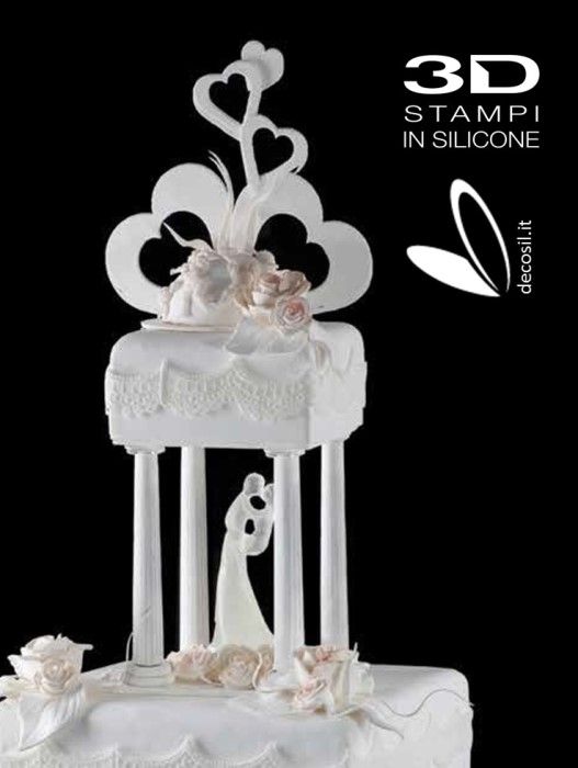Stampo colonne greche per torte - Stampo Colonna Ionica kit 2 pz.